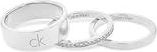 Calvin Klein Lot de 3 Bagues pour Femme Collection CK TRIO en Acier Inoxydable avec des Cristaux - 35000794E