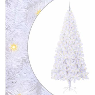 vidaXL K&uuml;nstlicher Weihnachtsbaum Wei&szlig; 240 cm PVC und Stahl vidaXL