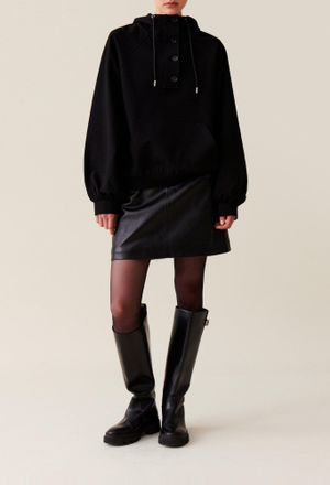 Claudie Pierlot Sweatshirt capuche oversize noir
