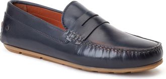 Base London Collins Leder Herren Navy Standard Slipper