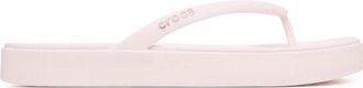 Crocs Zehentrenner Miami Square Flatform Flip 214161 Hellrosa