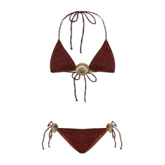 Os&eacute;ree Zweiteiliger Badeanzug mit Lurex-Garn - - Swimwear - Damen - Braun - L
