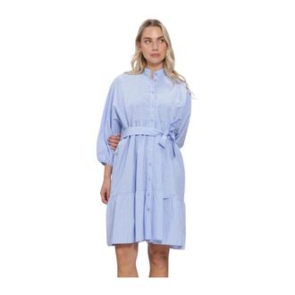 Minus Msrikke Kleid - - Dresses - Damen - Blau - XL/2XL