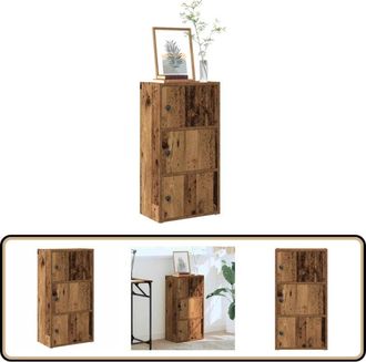 vidaXL vidaXL B&uuml;cherregal Altholz-Optik 40x24x77 cm Holzwerkstoff