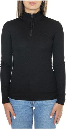 Lacoste Femme, Pulls, Noir, Taille: 38 FR Half-zip Turtleneck Sweater
