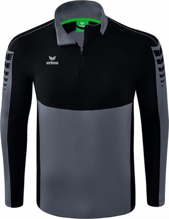 Erima Unisex Erwachsene Six Wings Trainings Top (1262203), Slate Grey/schwarz, L