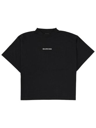Balenciaga Logo-Print T-Shirt - Black