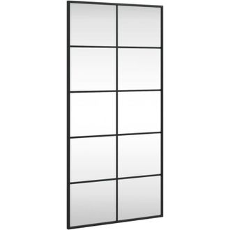 vidaXL Wandspiegel Schwarz 50x100 cm Rechteckig Eisen - Vidaxl