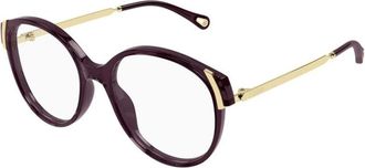 Chlo&eacute; Femme, Accessoires, Violet, Taille: 54 MM Monture optique ronde