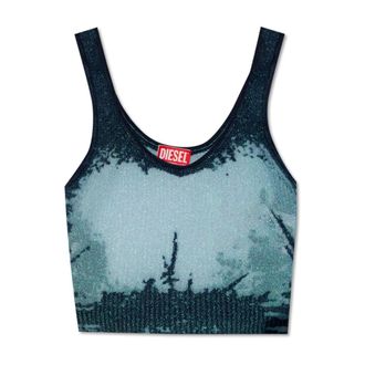 Diesel Deidrina Cropped Top - - Tops - Damen - Blau - XS