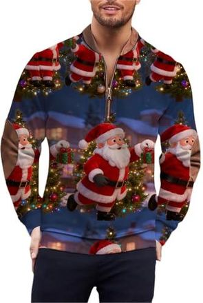 Generic Sweatshirts pour hommes pulls hommes t-shirt chemisier manches longues col rond tops t-shirt hiver sweatshirt, noir foncé, XXL