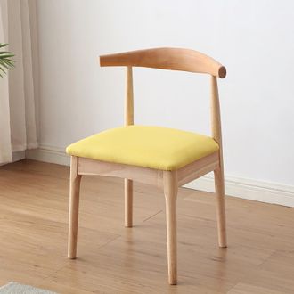 Generic 2er-Set Esszimmerstühle Aus Massivholz Mit Gepolsterter Sitzfläche for Küche, Home Office, Erhältlich In PU-Leder Oder Leinen(Linen D)