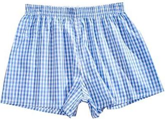 Generic Boxer vichy pour femme - Taille élastique - Coton ample et confortable - Grande taille - Léger - Respirant - Jambe large - Taille haute - Short de nui