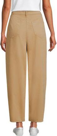 Lands End Barrel-Feincordhose High Waist, Damen, Gr&ouml;&szlig;e:48 regular, Wei&szlig;, by Lands End