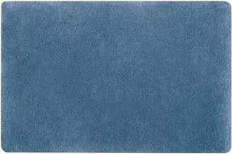 Spirella Tapis de Salle de Bain Microfibre FINO, Antid&eacute;rapant, S&eacute;chage Rapide, Poils Longs 25 mm, Lavable en Machine + S&egrave;che-Linge - 40 x 60 cm - Bleu