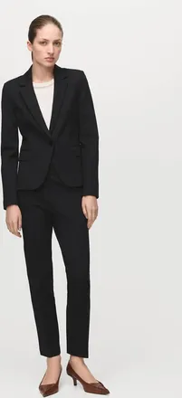 Mango Pantalon de costume taille normale noir - Femme - 32 - MANGO