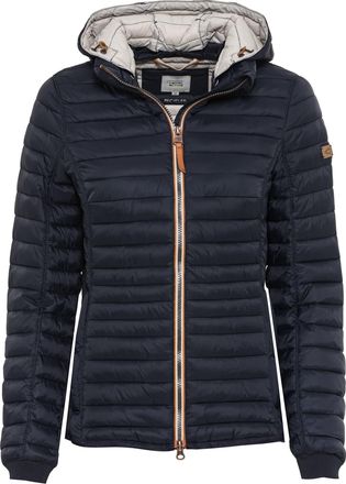 Camel Active Damen leichte Steppjacke mit Abnehmbarer Kapuze Dunkelblau, womenswear-36