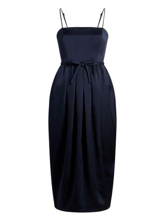 Cinq &agrave; Sept robe &agrave; encolure carr&eacute;e Soline - Bleu