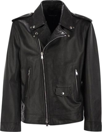 Dondup Homme, Vestes, Noir, Taille: L Blouson de motard en cuir