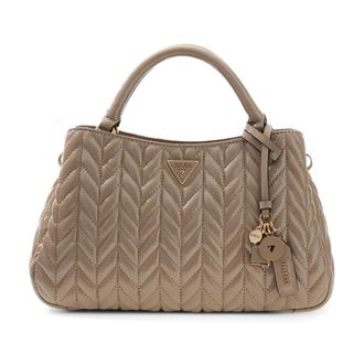 Guess Femme, Sacs, Beige, Taille: ONE Size Cheryl Triple Compartment Satchel