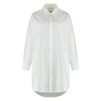 Maison Margiela Oversized Baumwollhemd - - Blouses & Shirts - Damen - Wei&szlig; - S