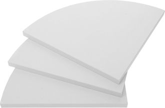 BESPORTBLE NUOBESTY 3 St&uuml;ck Teiliges Dreieckiges Eckregal aus Wei&szlig;em mit Radius Wandmontiertes Badezimmer K&uuml;chen eckboard zur Platzsparenden Aufbewahrung und Sti