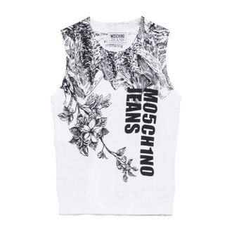 Moschino &Auml;rmelloses Top - - Tops - Damen - Wei&szlig; - S