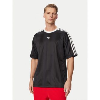 adidas T-Shirt adicolor Jacquard KD5830 Schwarz Loose Fit