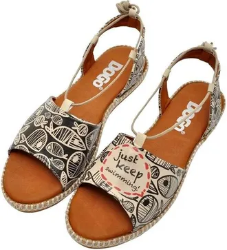 Dogo Damen Sandalen Hazel - Just Keep Swimming Vegan Damen Sommer Sandalen