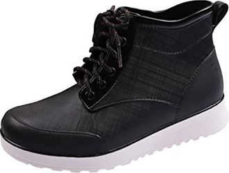 Generic Bottines imperm&eacute;ables &agrave; lacets pour femme, chaussures de pluie pour la marche, chaussures en caoutchouc avec semelle antid&eacute;rapante, chaussures dext&eacute;ri