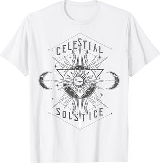 Trendy Apparel Celestial Solstice Sun & Moons Boho T-Shirt