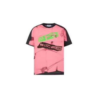 Moschino unisex, Tops, Rose, Taille: L T-shirt en jersey de coton &Eacute;dition Limit&eacute;e