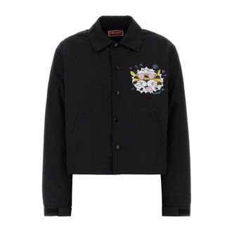 Kenzo Wild Tiger Cropped Coach Jacke - - Jackets - Damen - Schwarzk - XS