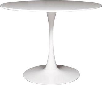 Dmora Tisch Bullas, 100x100x75 cm, Wei&szlig;, Rund, 4 Pl&auml;tze