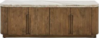 Signature Meuble TV en bois massif et marbre BUREN