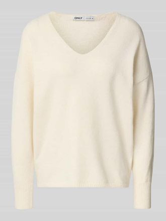 Only Relaxed Fit Pullover mit V-Ausschnitt