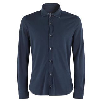 Circolo 1901 Piquet Jersey Hemd - - Shirts - Herren - Blau - S