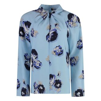 St. John Seidenmischungsbluse - - Blouses & Shirts - Damen - Blau - XS