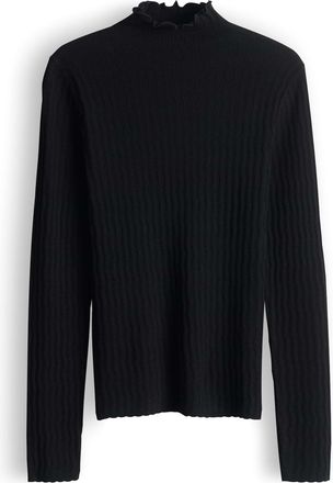 someday Damen Pullover | TAYELIA Slim Rollkragenpullover mit Wellenstruktur Black, 36