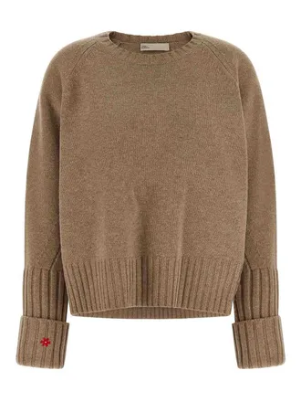 Tory Burch Rundhalspullover - Beige