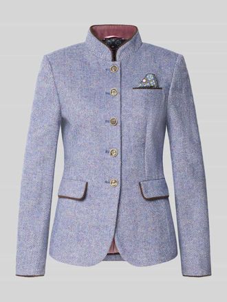 White Label Blazer mit Viskose-Anteil und Stehkragen