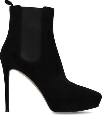 Gianvito Rossi Femme, Chaussures, Noir, Taille: 37 EU Bottes Chelsea en Daim &agrave; Plateforme