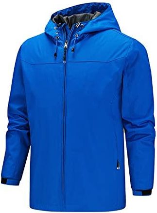 Generic Vestes dautomne pour femmes 2026 - Style d&eacute;contract&eacute; - Solide - &Agrave; capuche - Respirant - Pour les loisirs, bleu ciel, XXL