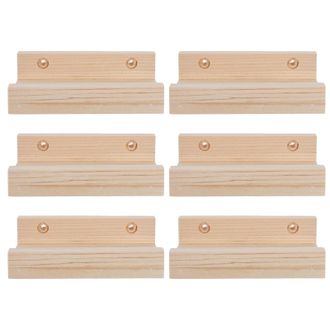 BESPORTBLE 6-teiliges Schallplattenregal aus Holz: Wandregale aus Holz - Minimalistische Regale f&uuml;r Vinylalben und zur Aufbewahrung im Haushalt, Khaki