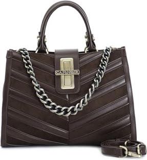 Cafènoir Fourre-tout avec applications de bandes rembourrées, pour femme, couleur T.moro, taille unique, T.moro, Taille unique