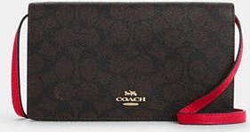 Coach Anna Clutch-Umh&auml;ngetasche mit Umschlag aus Signature-Canvas