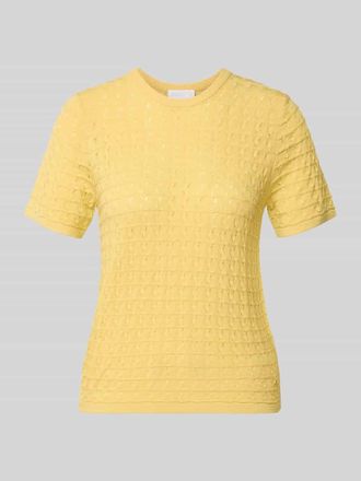 Jake*s Strickshirt aus Viskose-Mix mit Rundhalsausschnitt