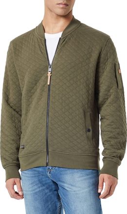 Camel Active Herren 409425/8W21 Strickjacke, Olivbraun, XL