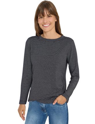 Cecil Shirt mit feinen Streifen urban Dark Blue XXL