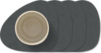 Lind DNA LindDNA - Glasuntersetzer Curve, Nupo anthrazit (4er-Set)